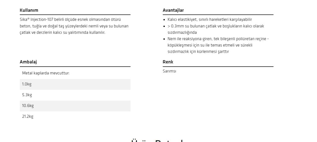 Sika® Injection-107 | Tratek Yapı Mühendislik